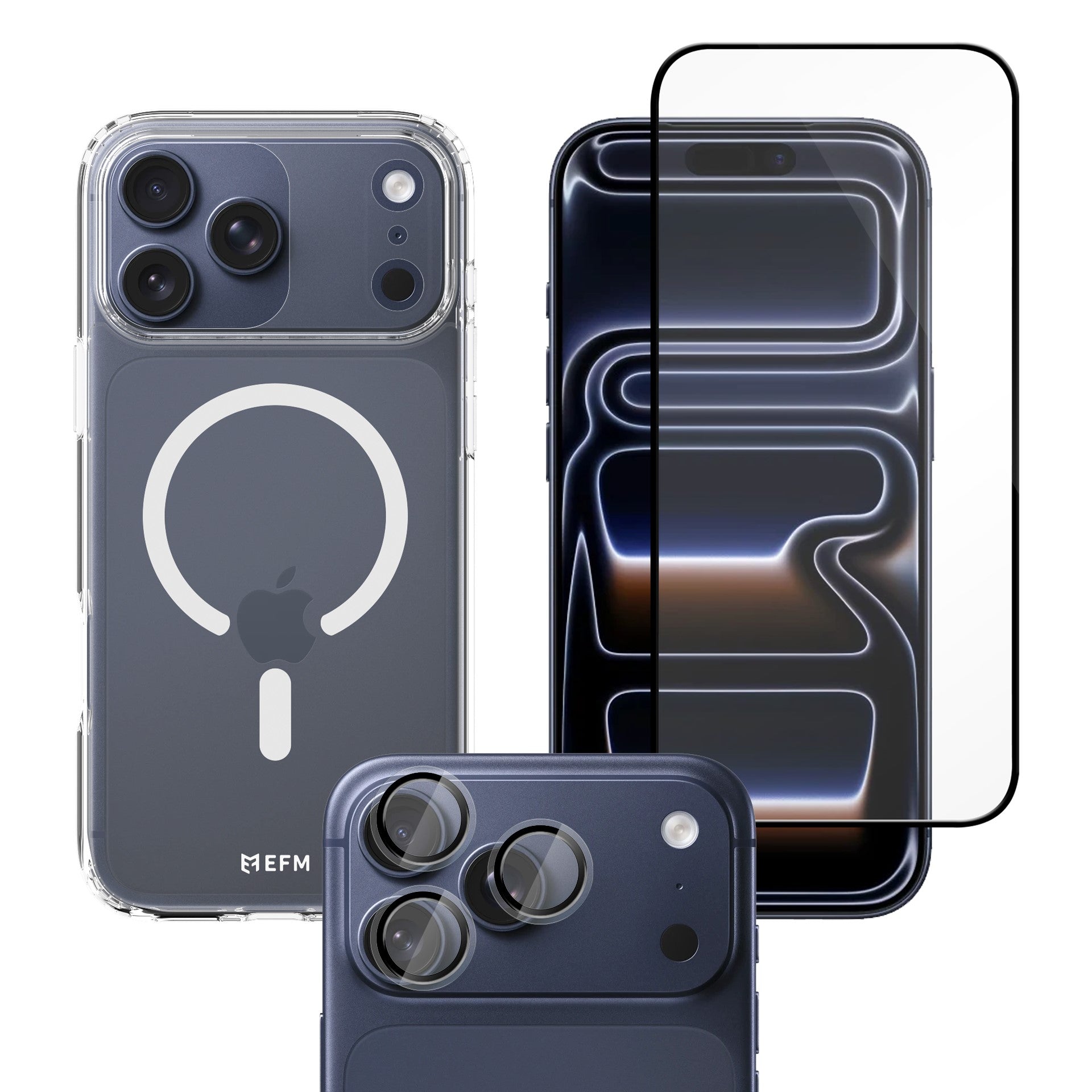 EFM 3-in-1 Case, Screen and Camera Lens Protection Bundle - iPhone 17 ...