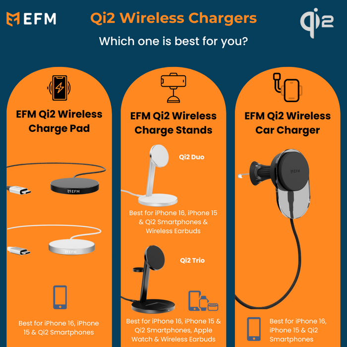 EFM Qi2 Wireless Chargers